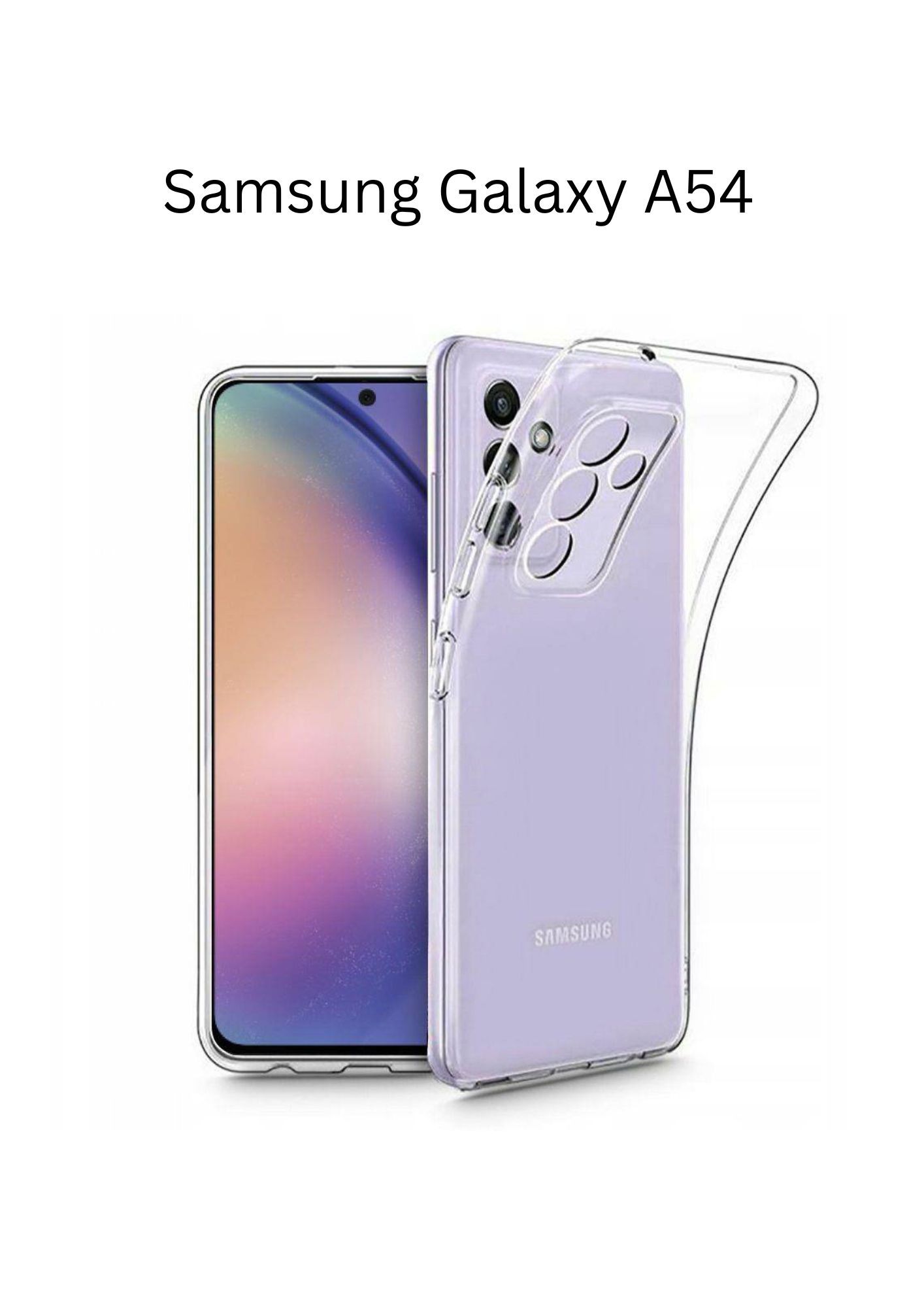 Samsung Galaxy A54 Cover Soft Design Transparent Shockproof Silicone ...