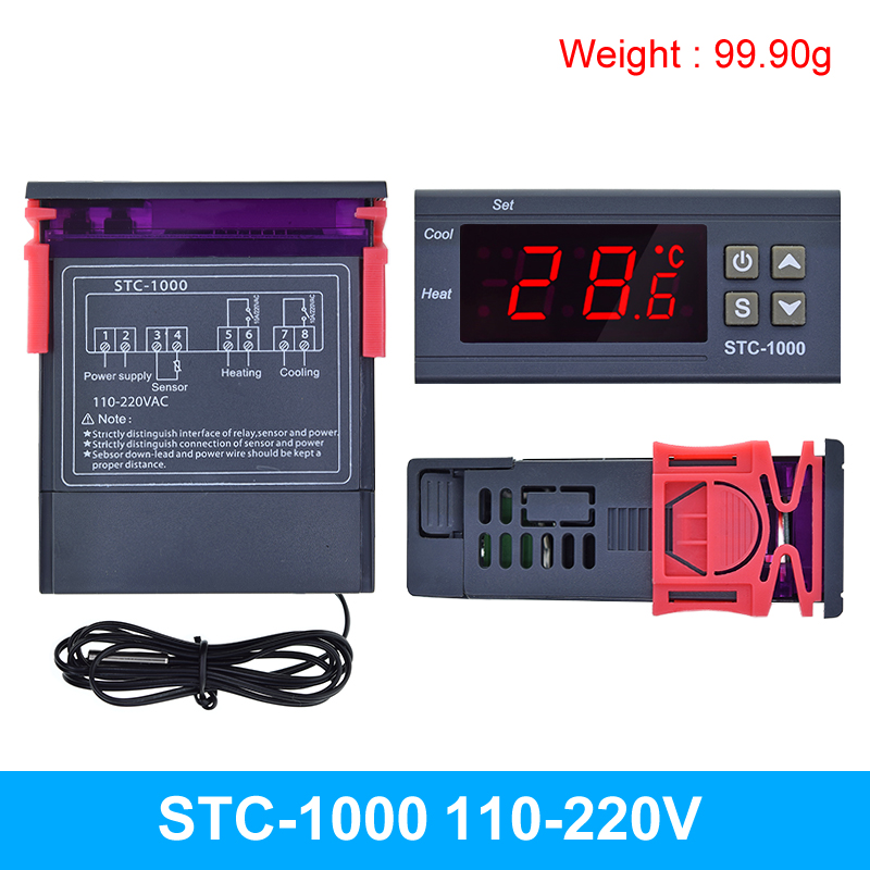STC-1000 STC 1000 LED Digital Thermostat for Incubator Temperature Controller Thermoregulator ...