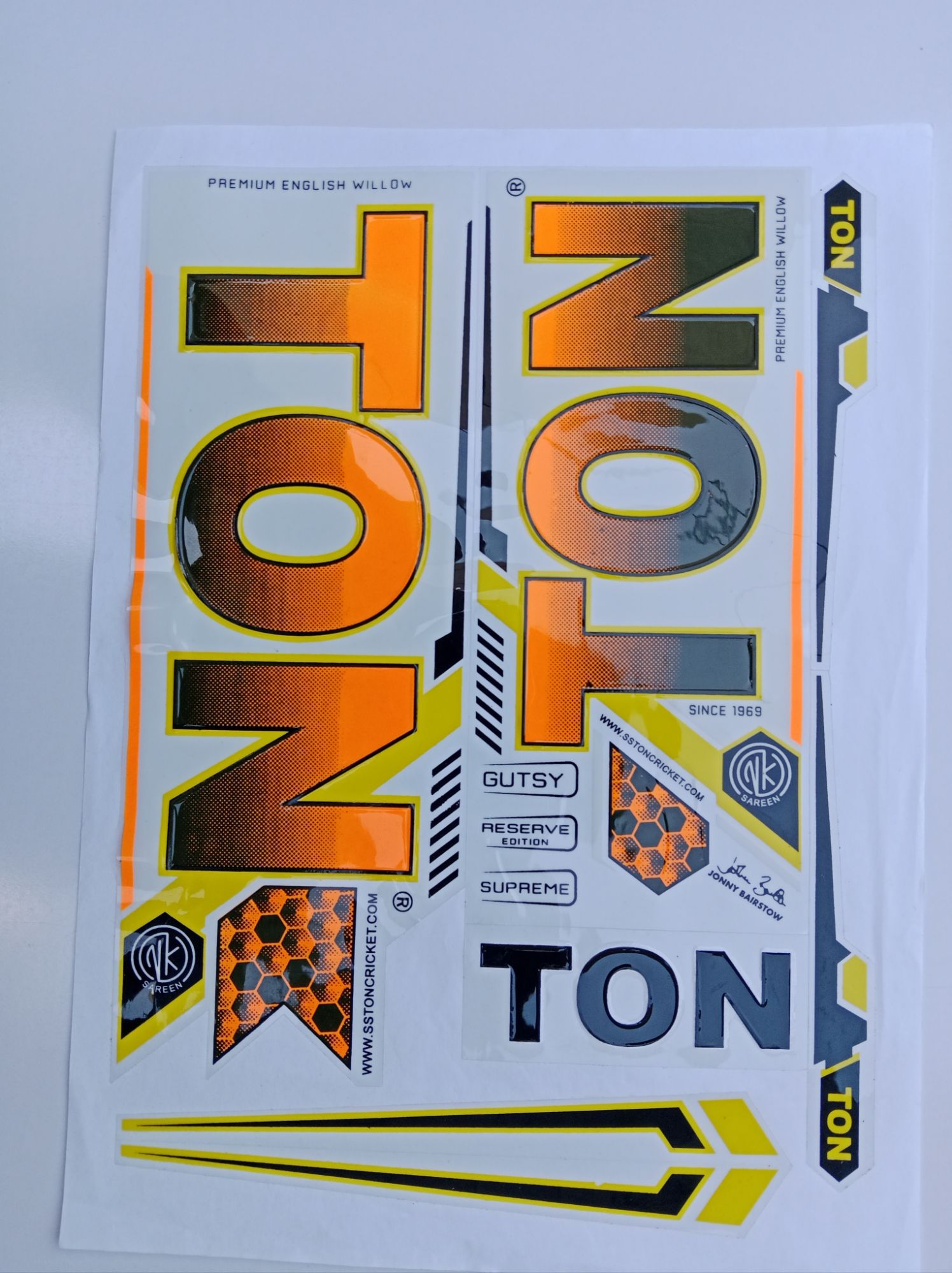 New 3D 2024 Latest TON Orange Edition Top Quality Cricket Bat Sticker ...