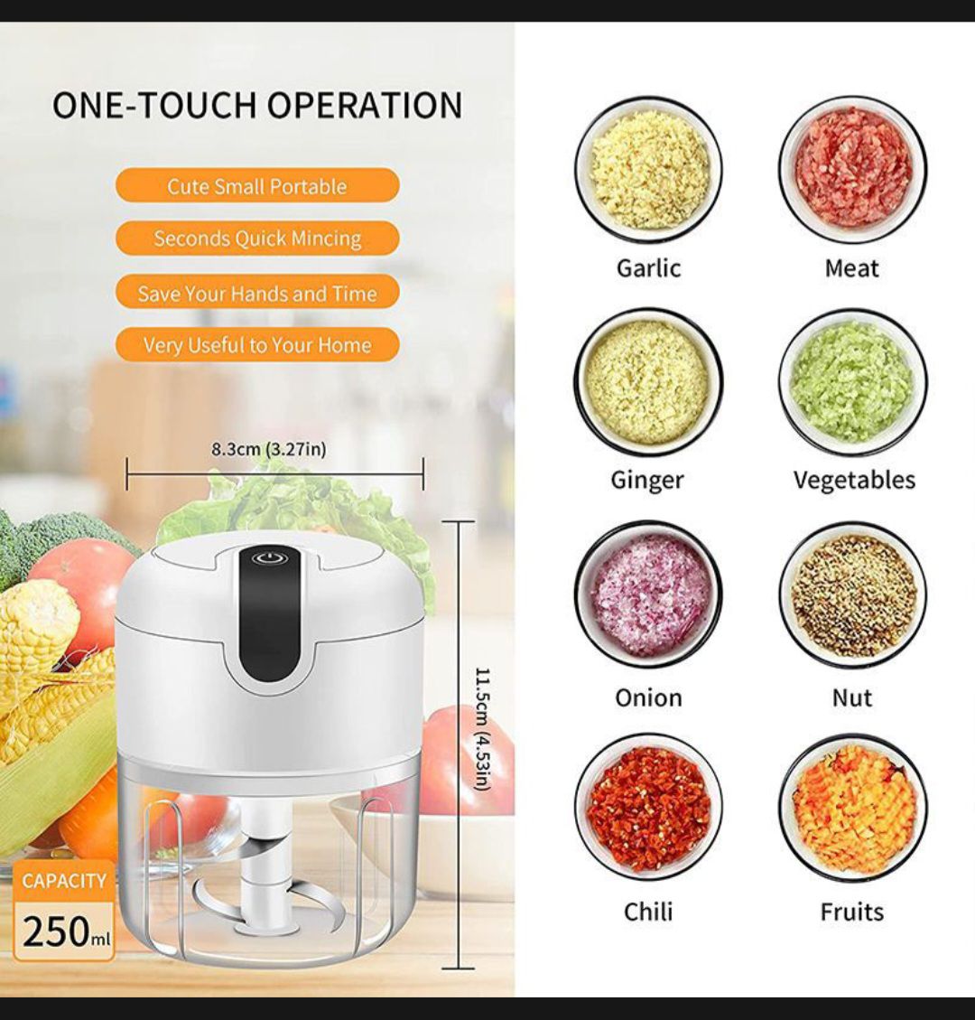 New chopper rechargeable mini food chopper high quality chopper 250 ml ...