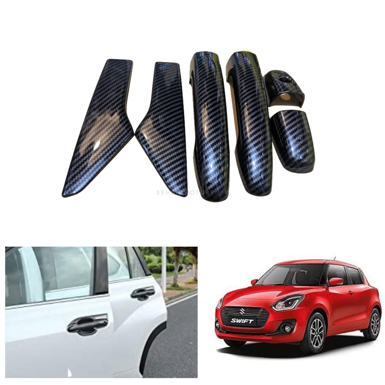Suzuki swift door handle cover carbon model 2022-2023 | Daraz.pk
