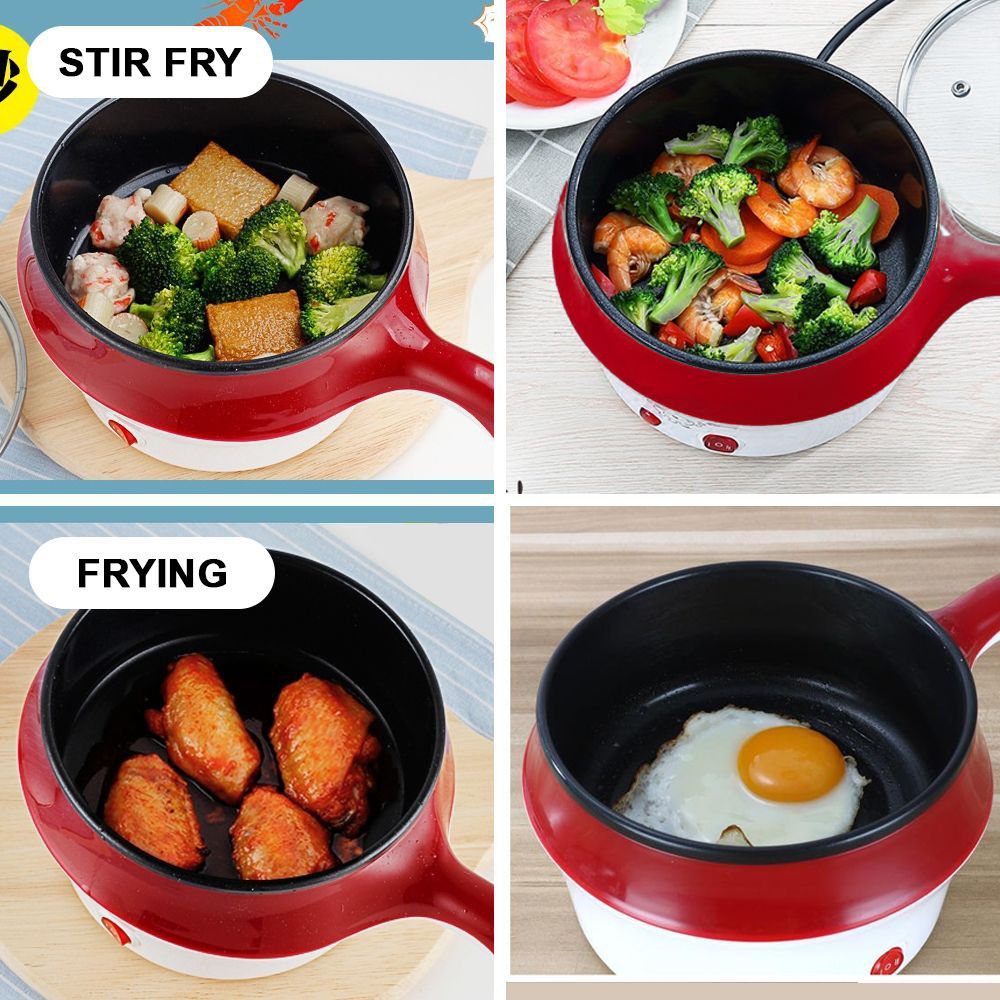 Multifunction nonstick electric fry pan / food steamer / electric ...