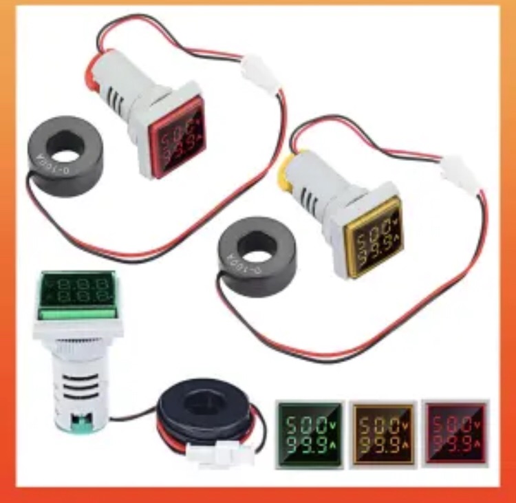 Digital Square Ac volt ampere meter light | Daraz.pk