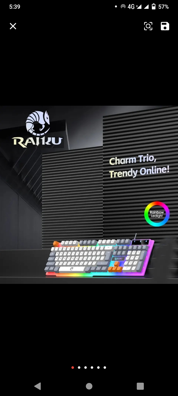 K26 lightning wired keyboard with 104 keys RGB lightning in different ...