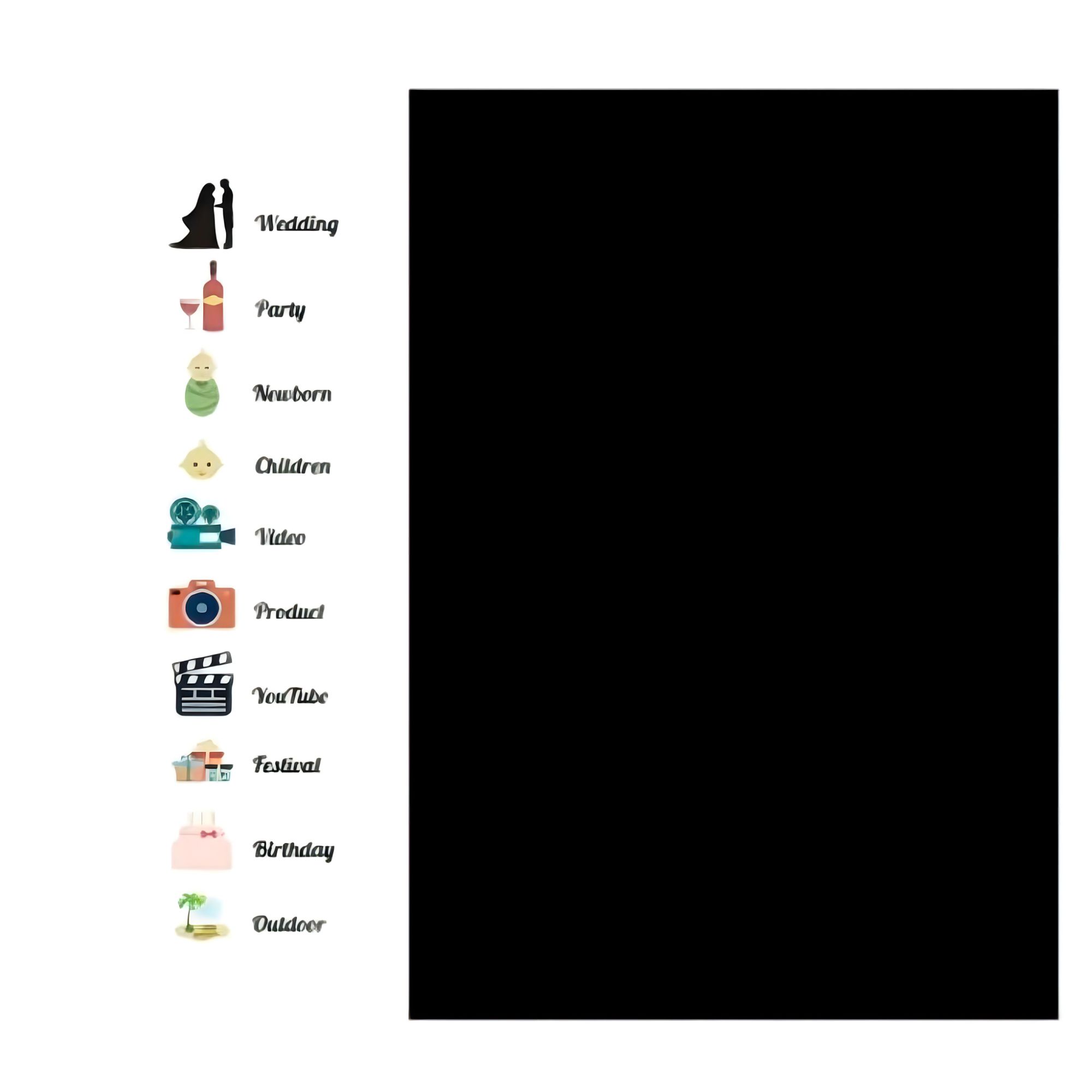 Black Screen Chroma Key,Black Screen For Studio,Black Backdrop,Black ...