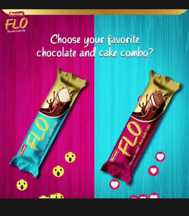 Bisconni FLO chocolate coated cake bar Double Chocolate 1 box in 24 pcs ...