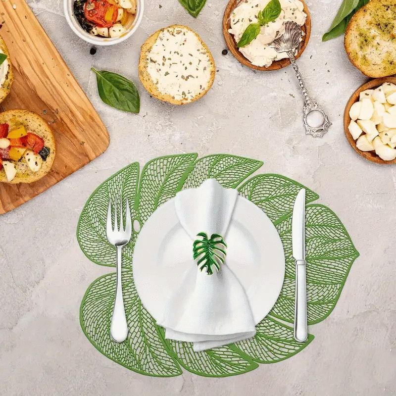 Fancy mats Table mats PVC soft leather Golden and silver available ...