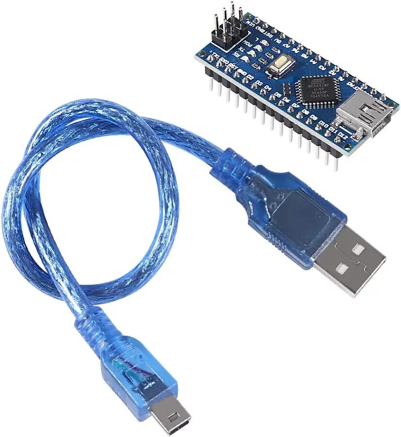 For Nano V3.0 Micro Controller Module ATmega328P Module Nano Board CH340 USB Cable Compatible ...