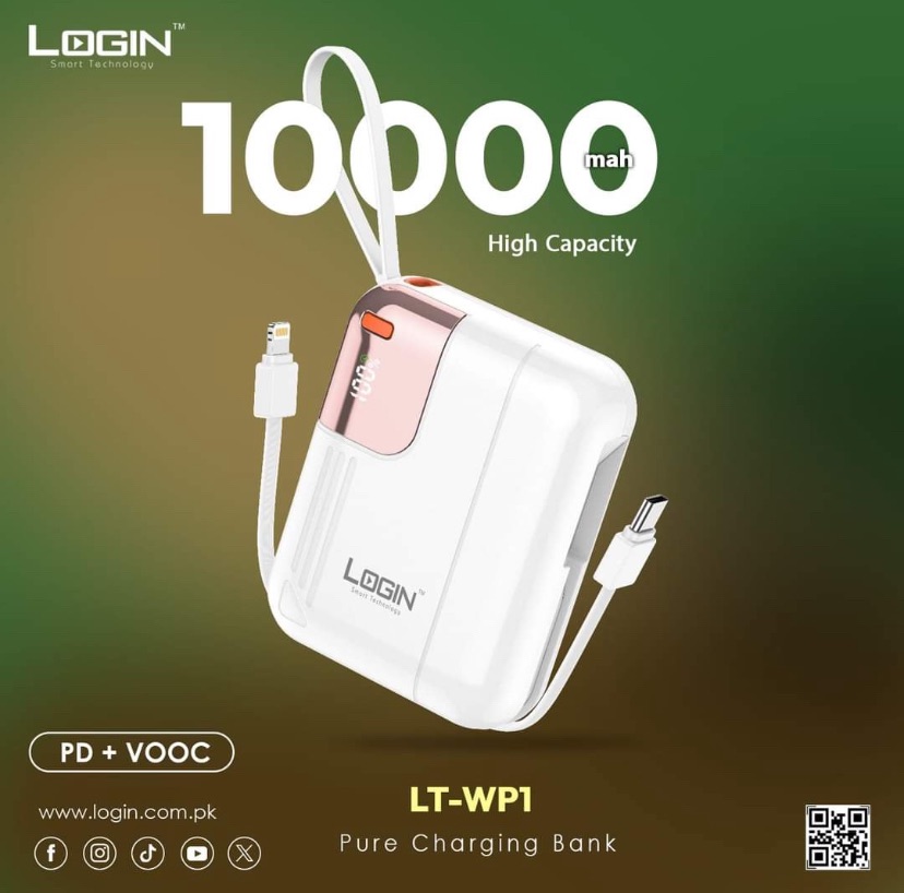 LOGIN POWERBANK LT-WP1 PURE CHARGING BANK FAST CHARGING SPORTTED ...