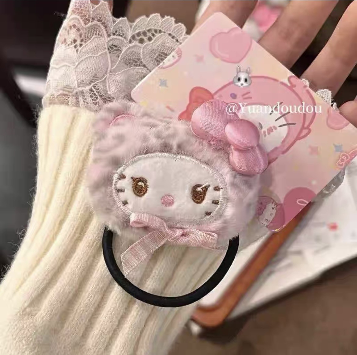 Sanrio Hello Kitty Cinnamoroll Leopard Print Stuffed Hairclip Cartoon ...