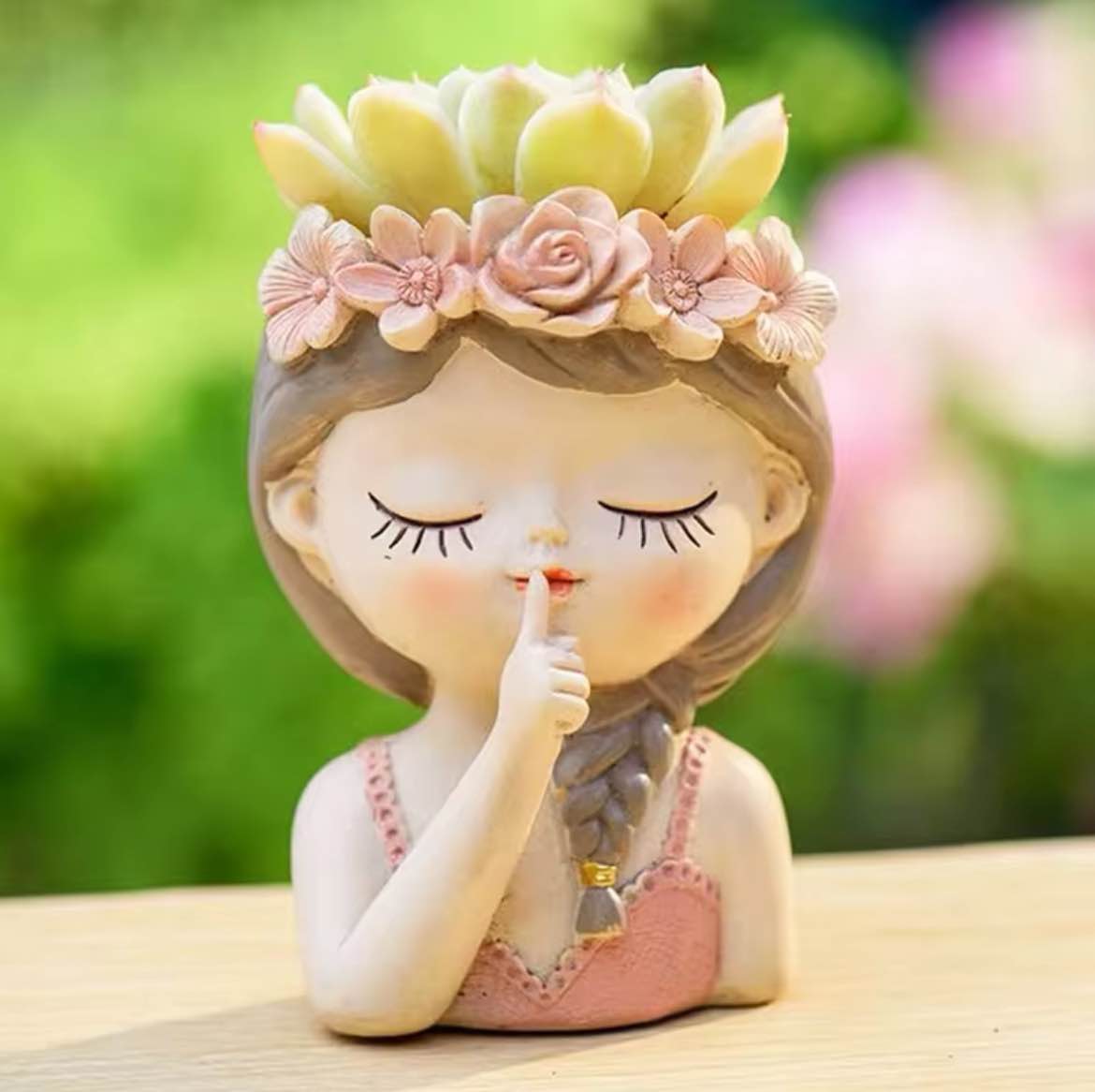 Home decor | Studio decor | Cement Doll planter for succulents and ...