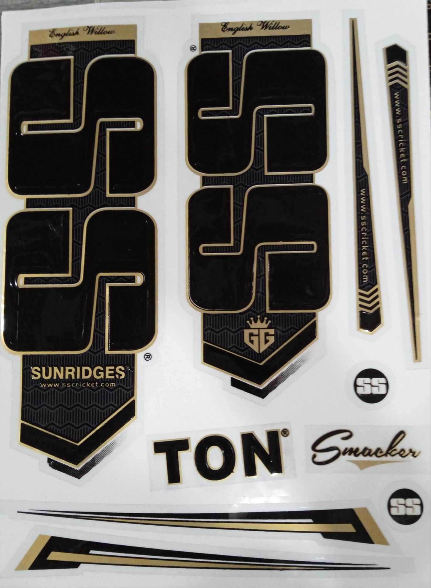 SS TON New 3D Full Black Edition Cricket Bat Sticker Latest Version For ...