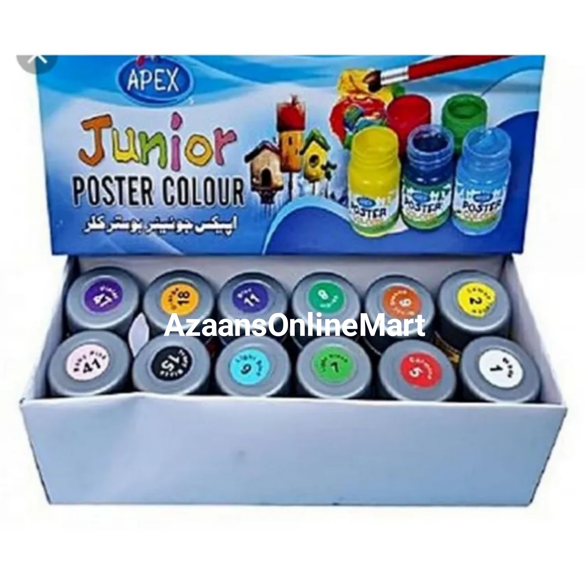 Apex Junior Poster Colors | 12 Pcs Colorful Apex Junior Poster Color ...