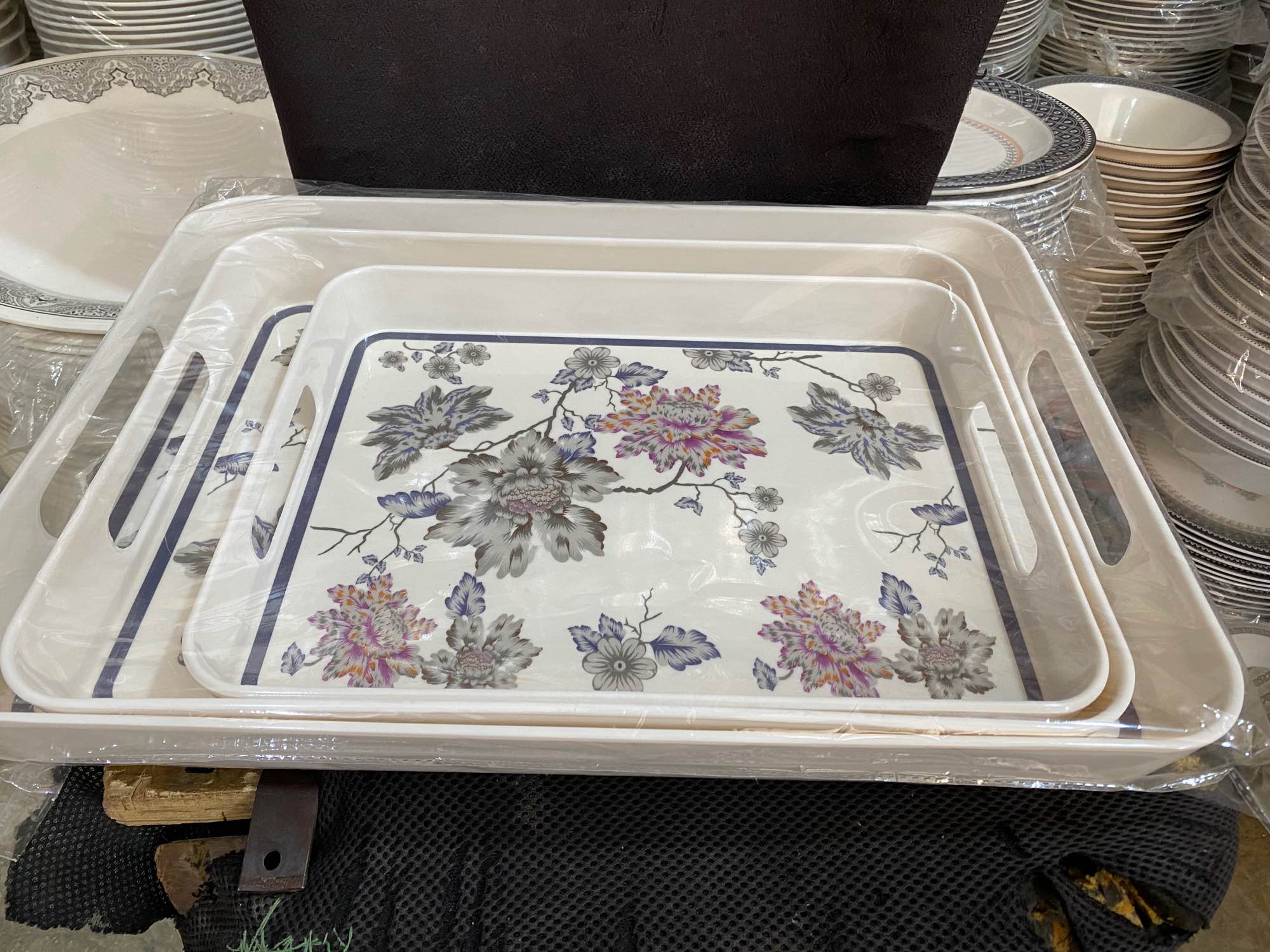 Tray Set Original Melamine Of Indure UAE 3piec set | Daraz.pk