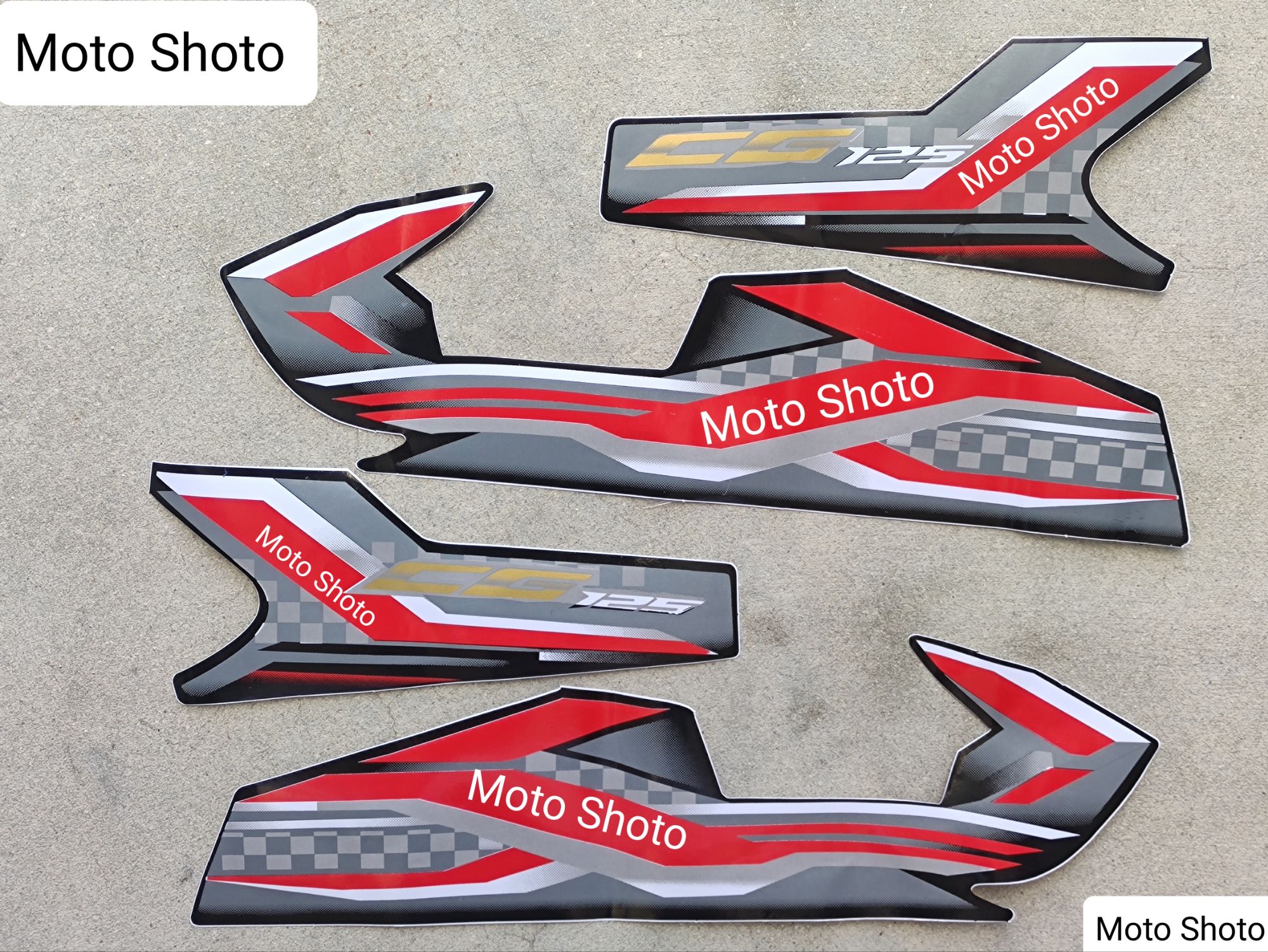 2024 Model Tanki Tapa Sticker Honda CG-125 (Complete Set) -Black | Daraz.pk