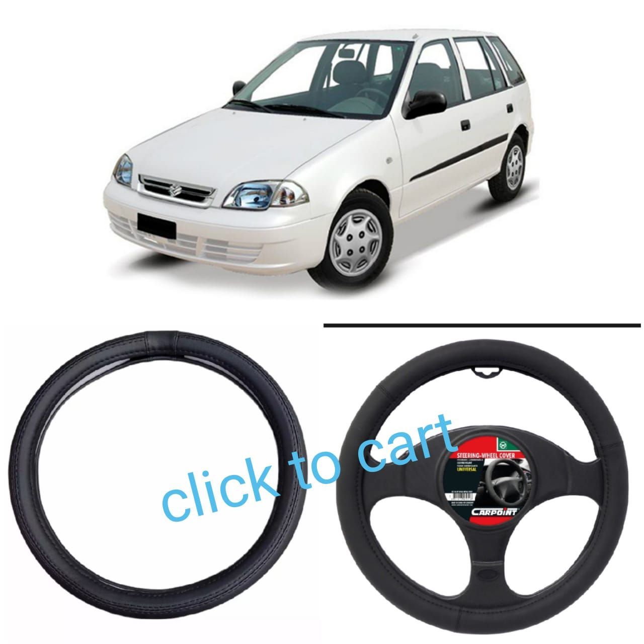 Suzuki Cultus Old Soft Steering Cover All Cars _ Black Colour | Daraz.pk