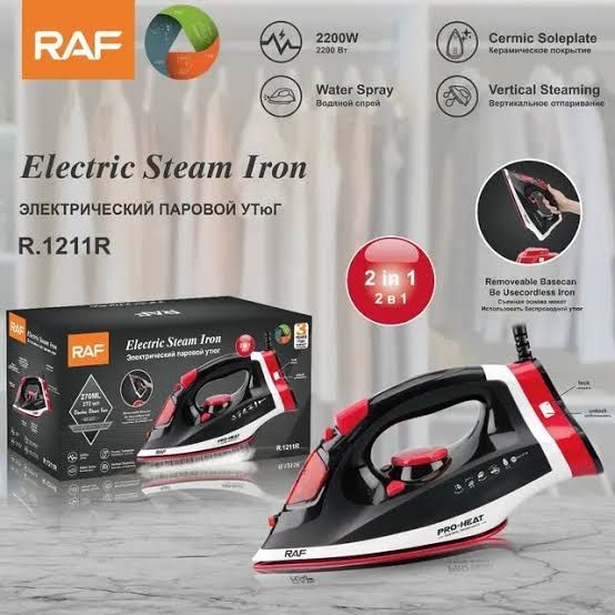RAF R.1211R Cordless Steam Iron - 2200 Watts Non stick Soleplate Coated Imported | Daraz.pk