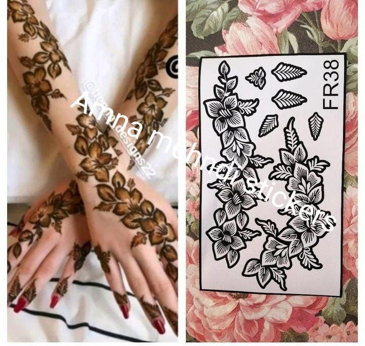 mehndi sticker full arabic single design | Daraz.pk