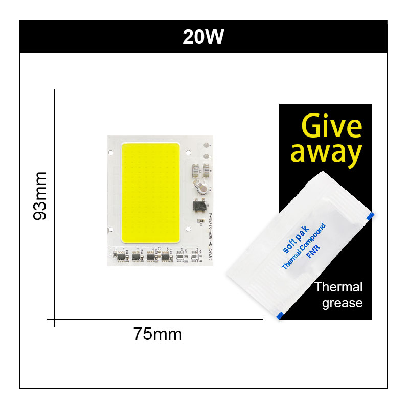 LED COB lamp Bead 180W 150W 100W 80W AC 220V IP65 Smart IC No Need ...