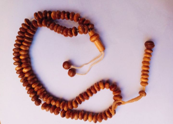 Pack of 2 zaitoon wooden beads Tasbeeh, 100 beads medium size, Wood Tasbeeh Muslim Prayer ...