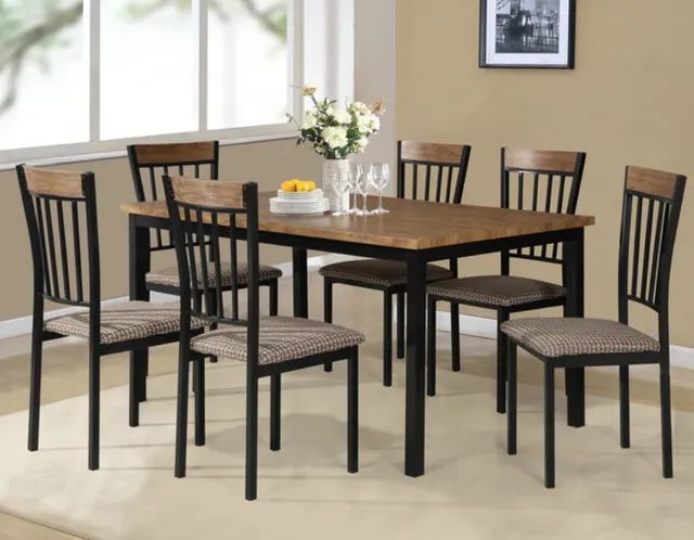 Metal dining table set dining room set kitchen dinner table and chairs ...