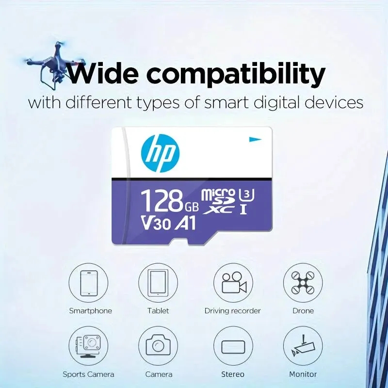 original HP Micro SD Card Memory Card Class 30 64GB U3 4K High Speed ...