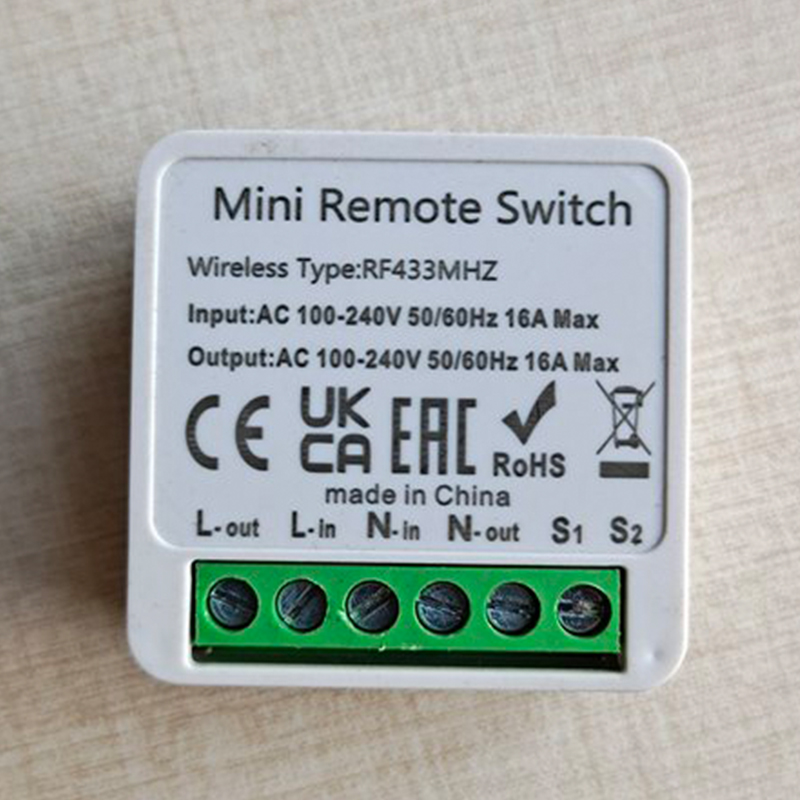 RF 433 MHz Smart Switch Mini DIY Wireless Remote Control Light Switches ...