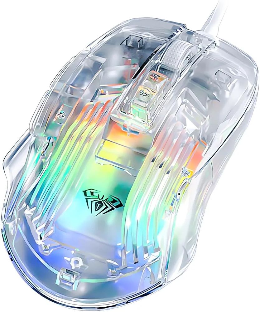 Aula S80 Programmable Gaming Mouse, 7200 DPI Wired PC Mouse, 12 Rainbow ...