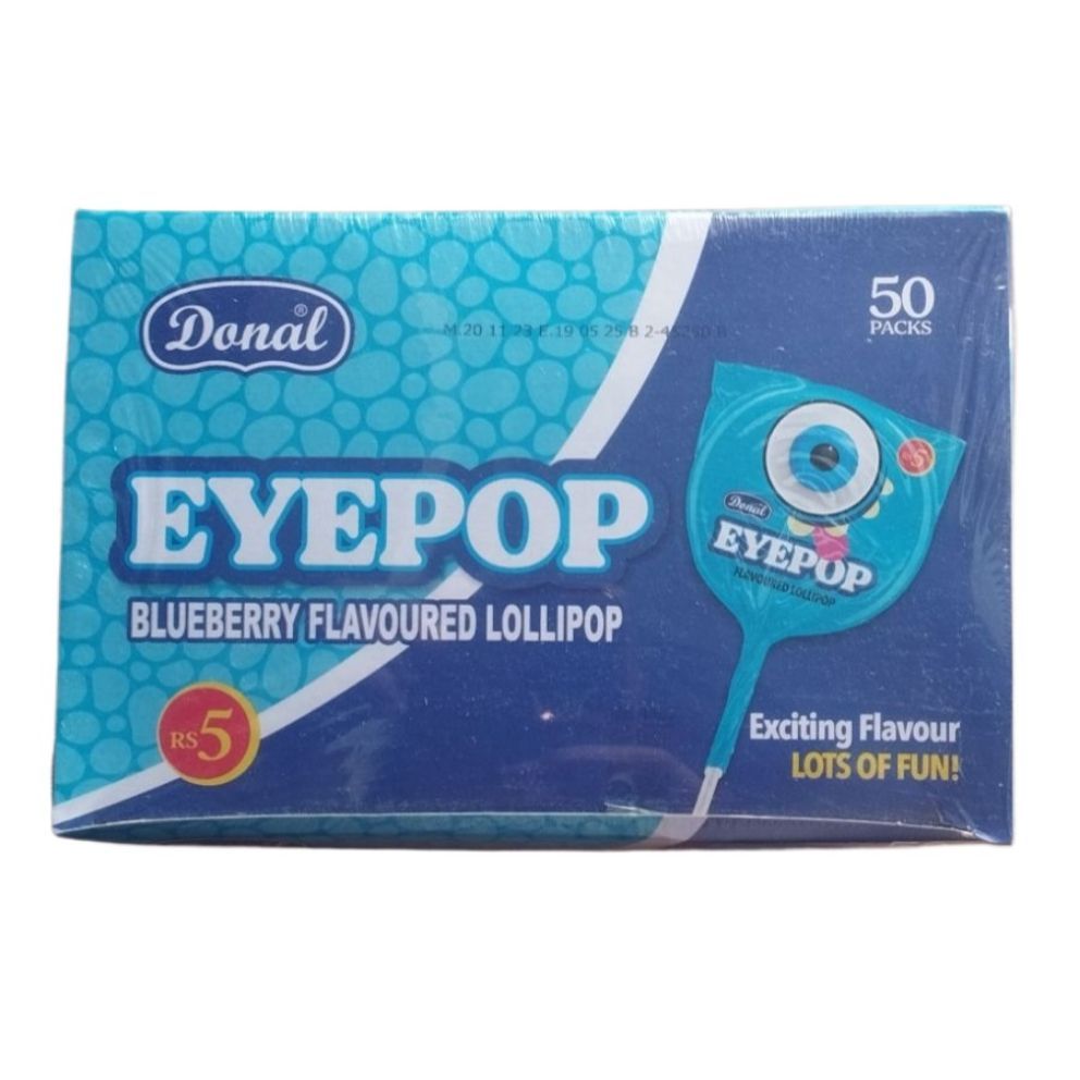 Eye Pop Blueberry Flavor Lolipop 50 Pcs Box | Daraz.pk