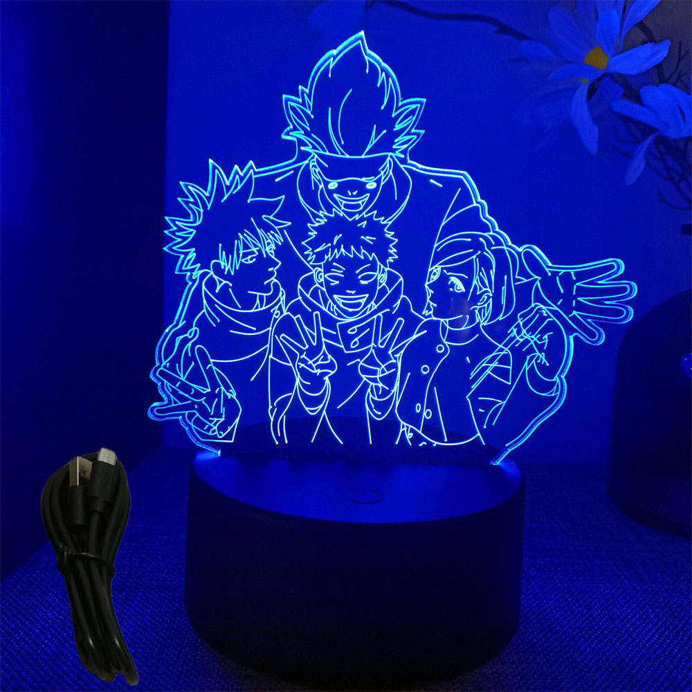 3D Anime Lamp Jujutsu Kaisen Led Night Light RGB Table Lamps Satoru ...