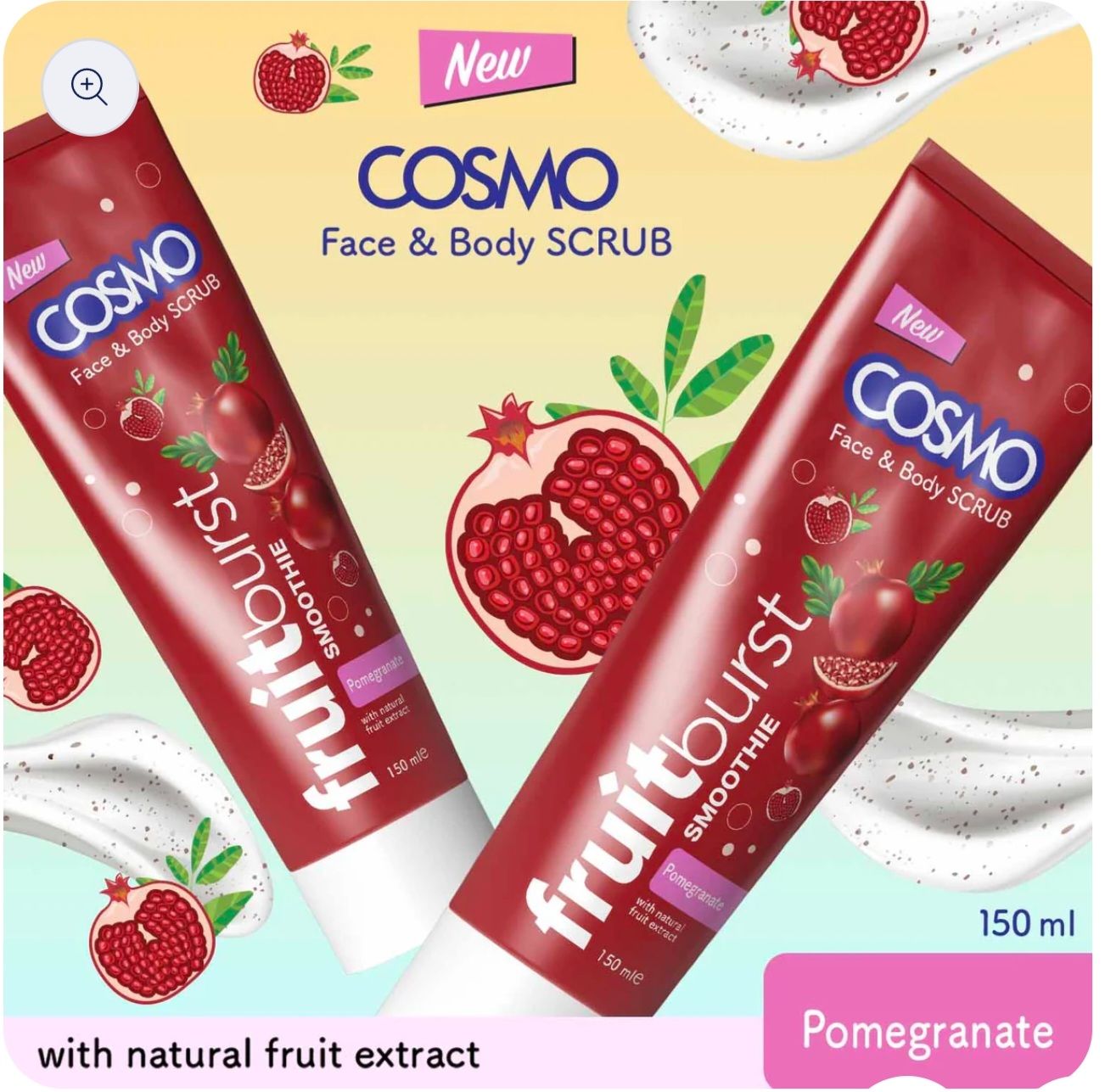 COSMO UAE POMEGRANATE FACE & BODY SCRUB 150ML | Daraz.pk