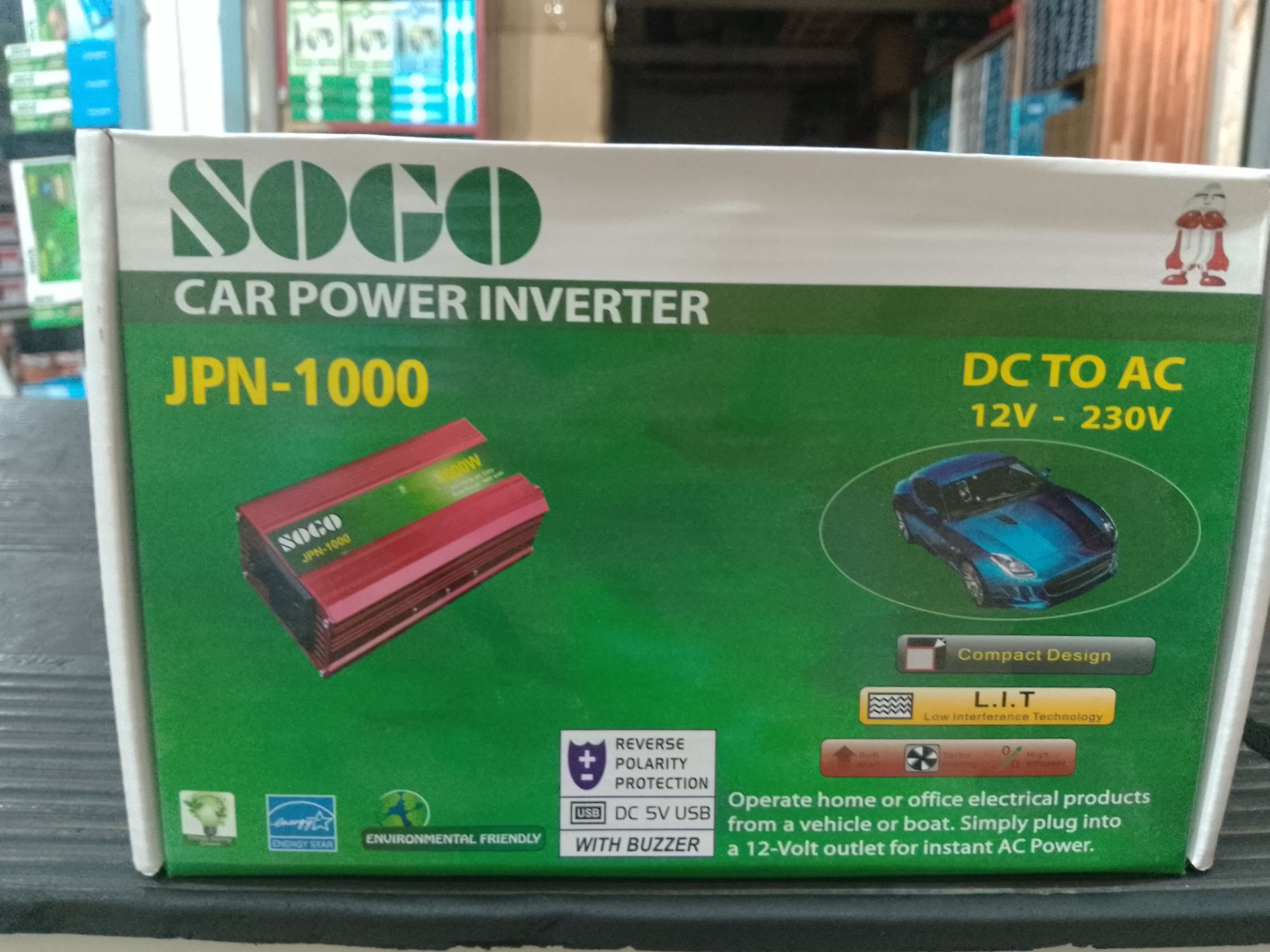 Sogo Car Inverter JPN 1000 va l convert 12 v dc to 230 v ac for running ...