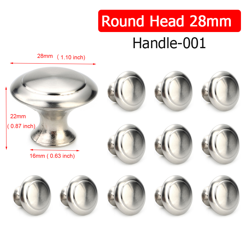 KAK 12pcs Kitchen Handle Drawer Knobs Stainless Steel Black Furniture ...