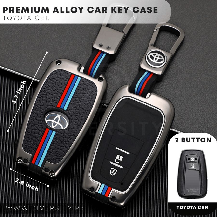 Toyota CHR Zinc Alloy metal key Fob remote cover with key chain Daraz.pk