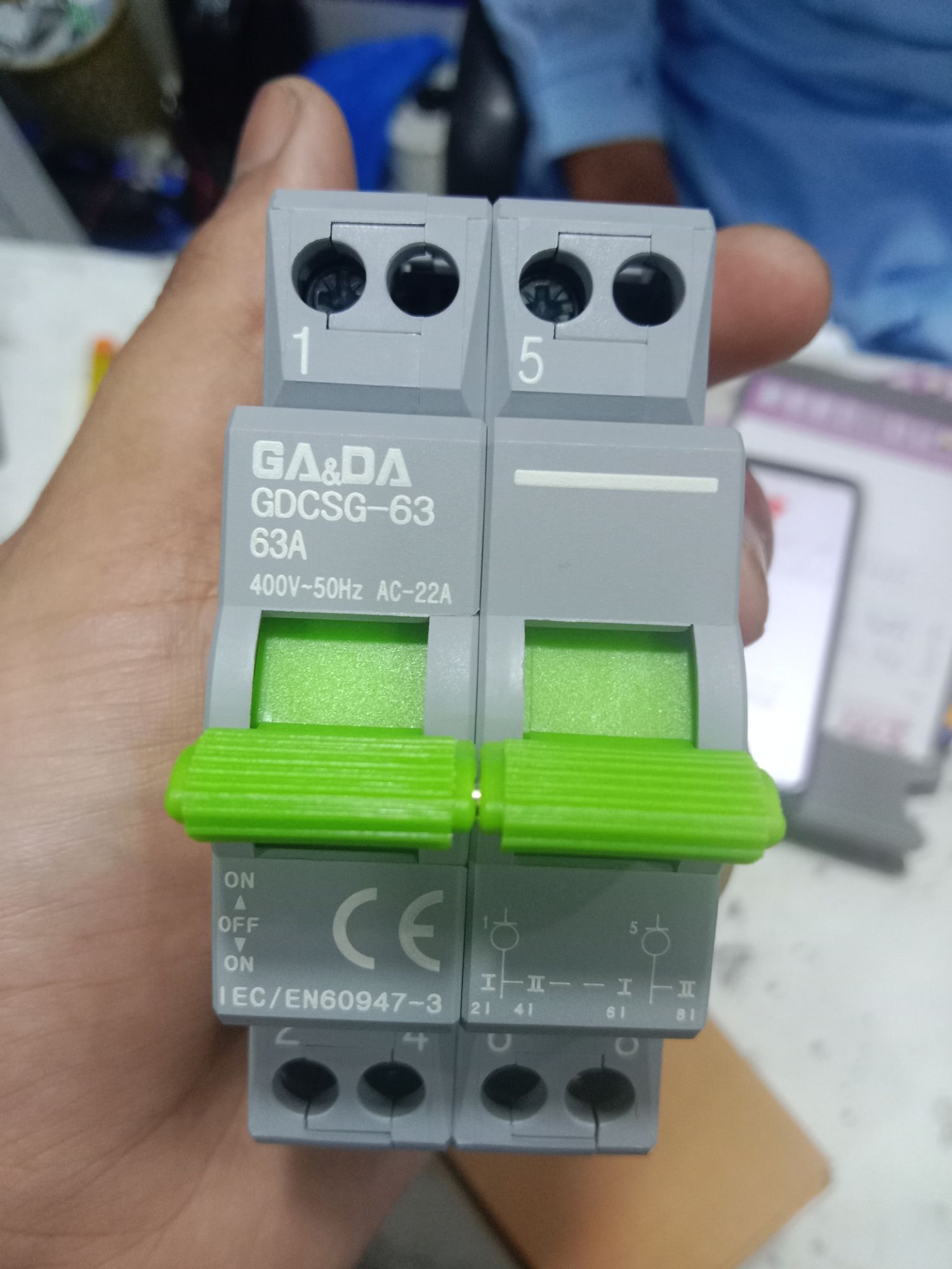 GA&DA MCB Type change over Breaker 63A 2P | Daraz.pk