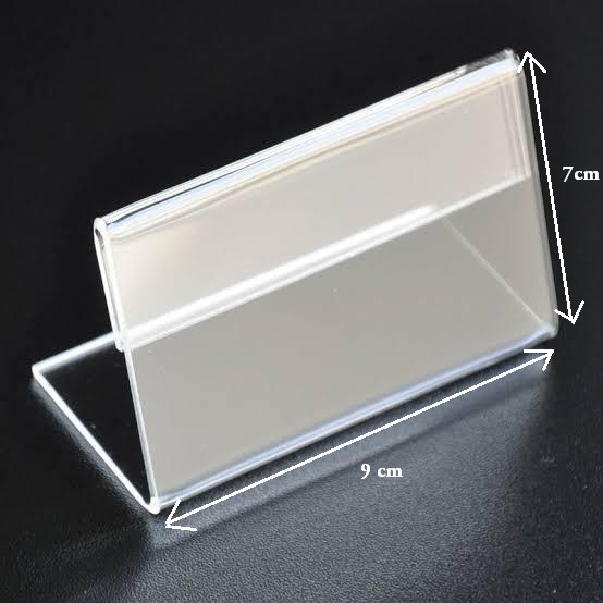 Clear Acrylic Sign Display Holder with Vertical Slanted Back, L Shape ...