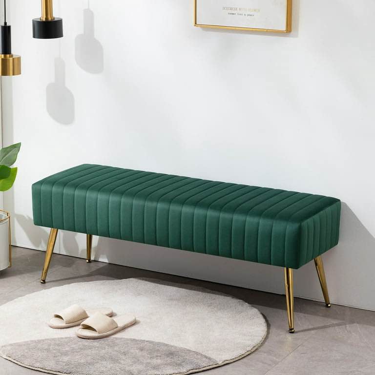 Saas-flow3Seater Luxury sofa sitting Stool With Metal Stand- sofa Chair ...