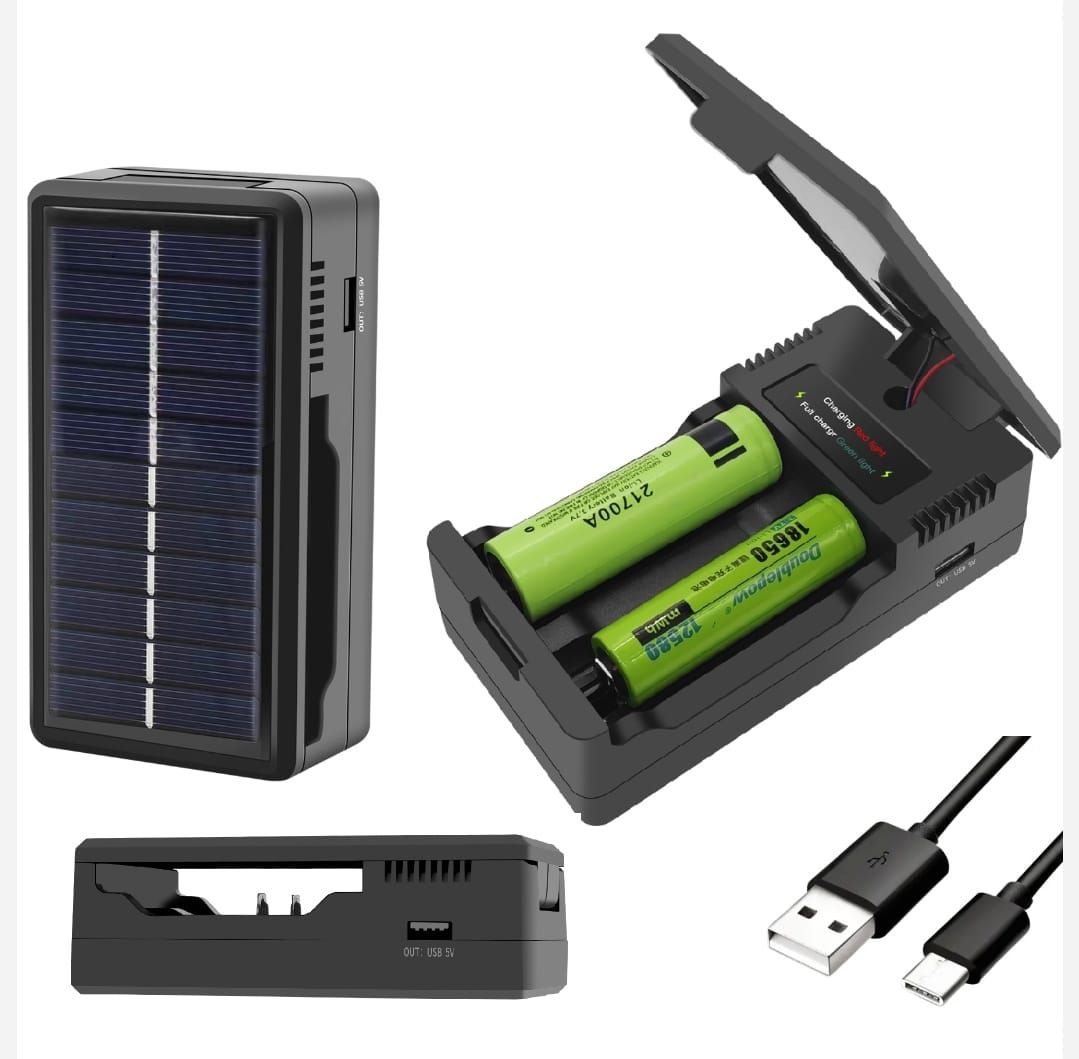 Solar lithium battery 18650 dc 5v power bank cell not include. | Daraz.pk