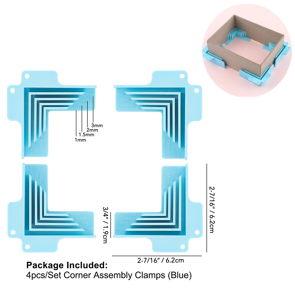 4pcs/set Corner/Divider Assembly Clamps for Chipboard Box Making ...