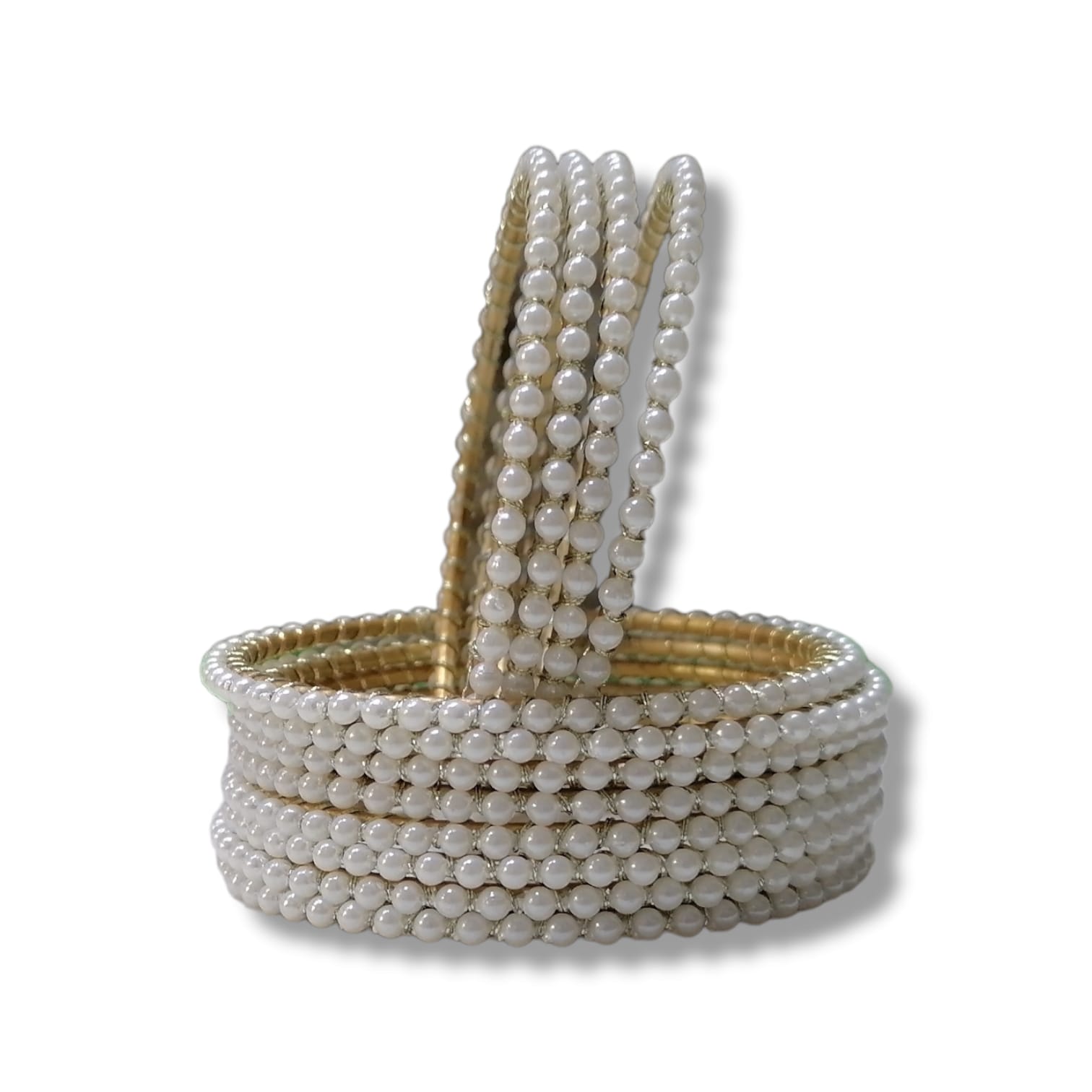White Pearls Bangles pack Of (12pcs) | Daraz.pk