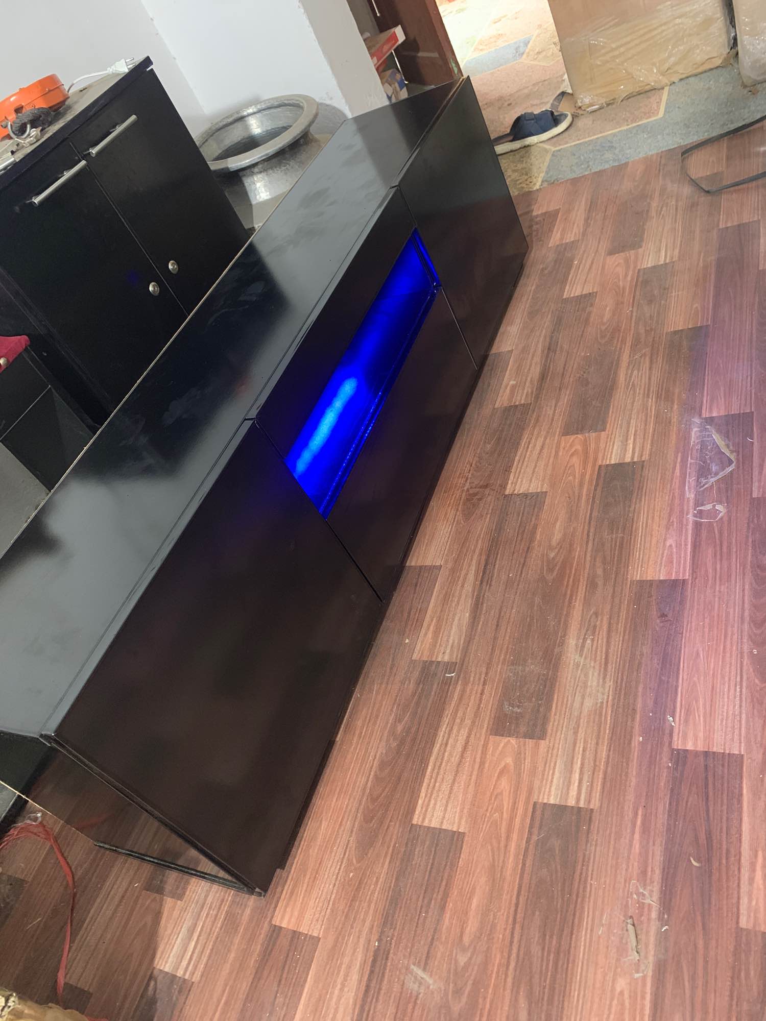 Modern TV Stand MDF High-Gloss Entertainment Center, Acrylic Board ...