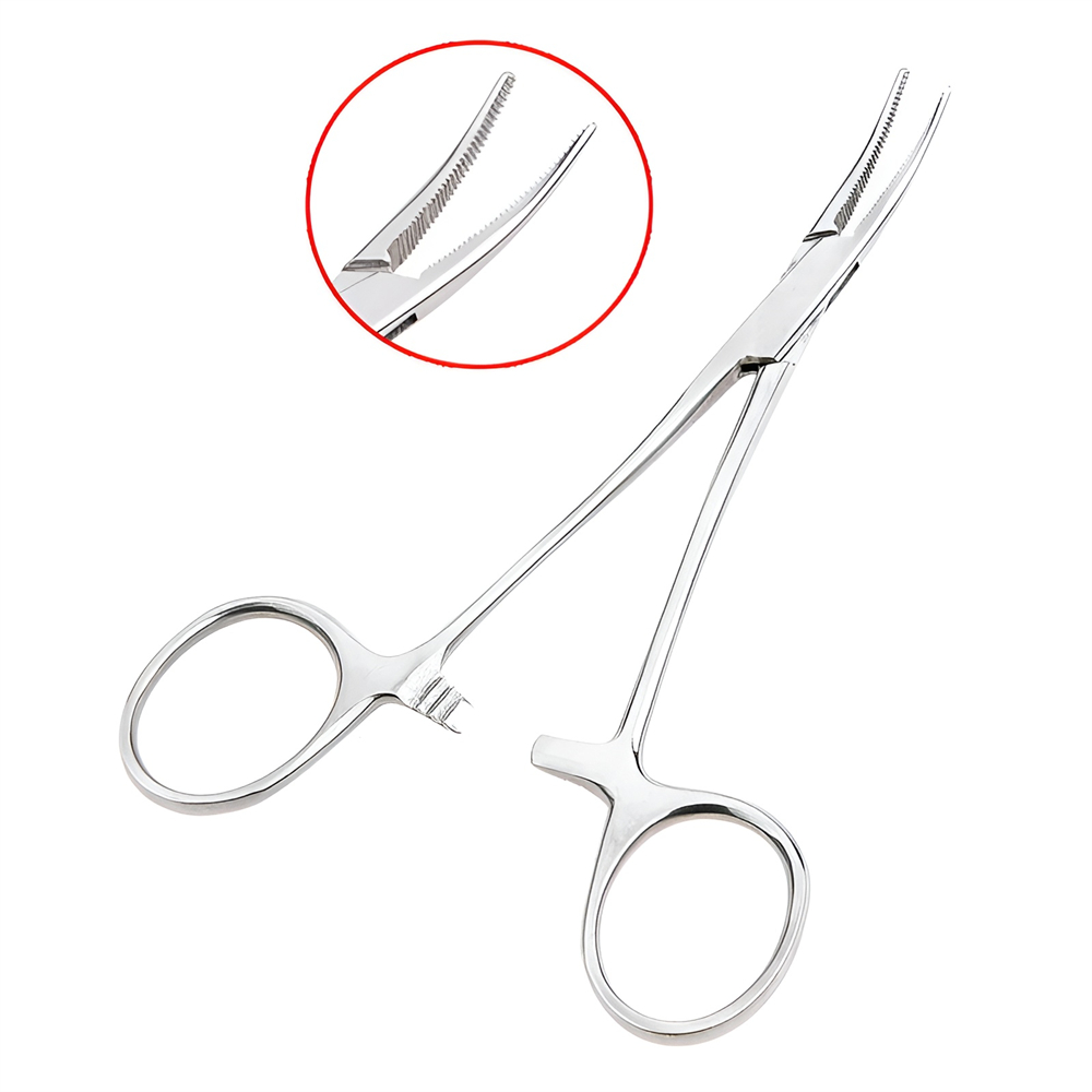 Stainless Steel Curved Tip and Straight Tip Forceps Locking Clamps ...