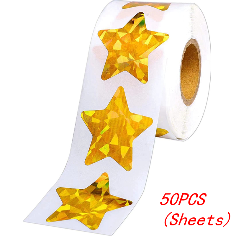 50-500pcs Colorful Star Stickers for Kids Reward School Classroom ...