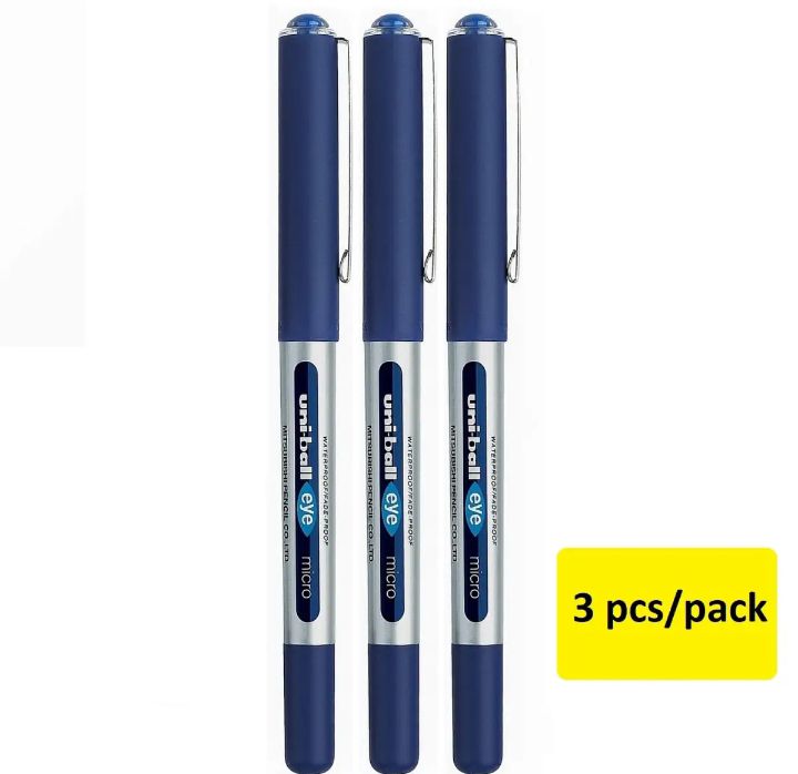 Uniball Eye Micro Gel Pen, UB 150 Gel Pen Blue & Black 0.5mm, 2 Pcs ...