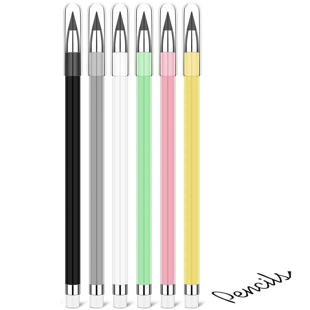 6/12/18pcs Inkless Pencil,Forever Pencil Reusable Everlasting Unlimited ...