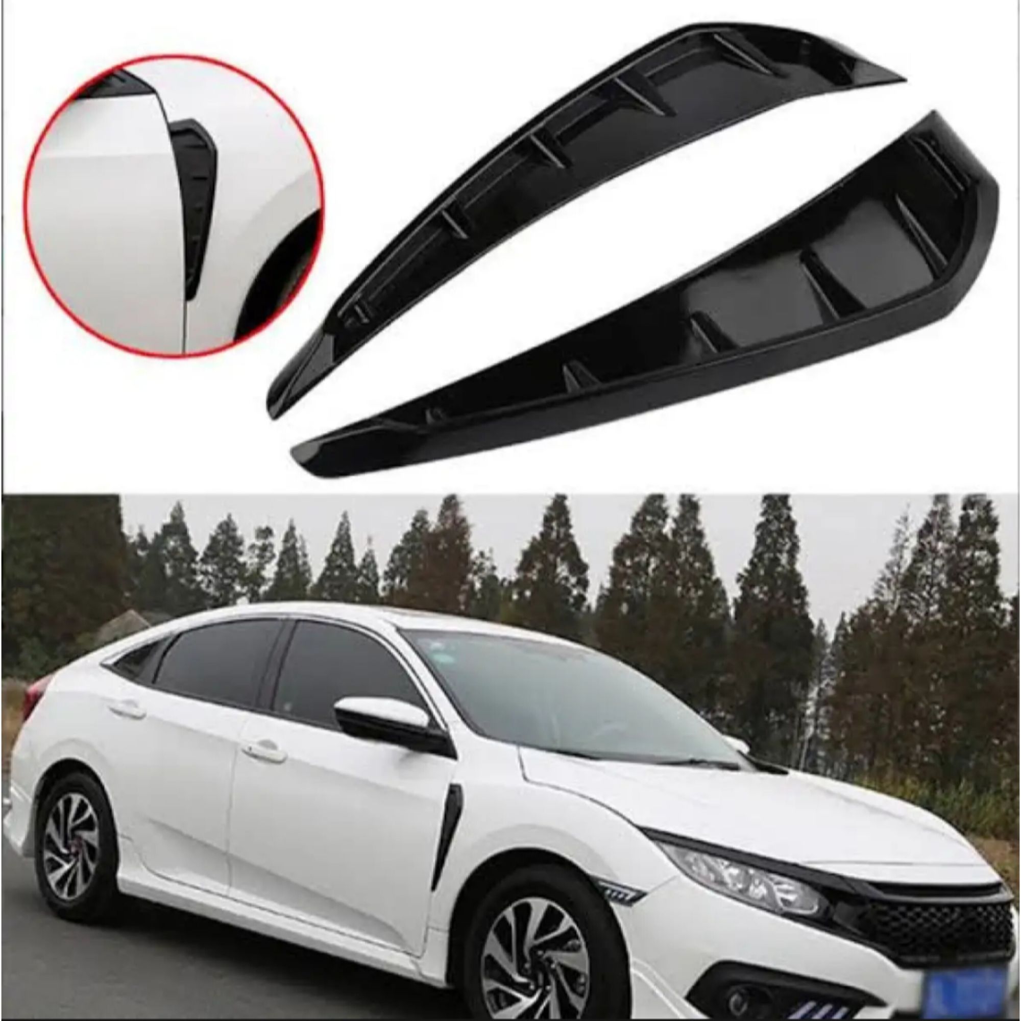 universal sports side Fender Air Flow Fins Auto side Vent Air Flow ...