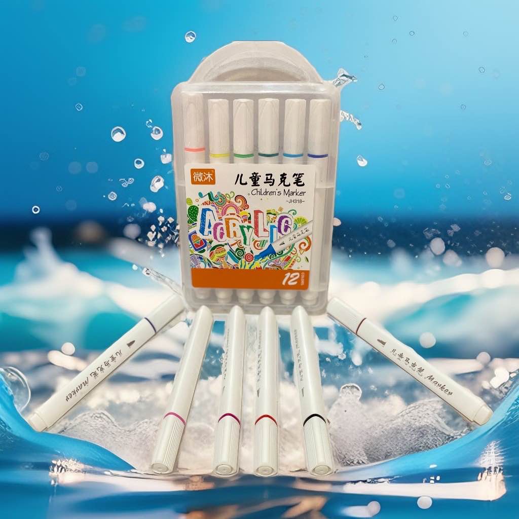Acrylic Quick Drawing Markers for Kids(Pack of 12 pcs) | Daraz.pk