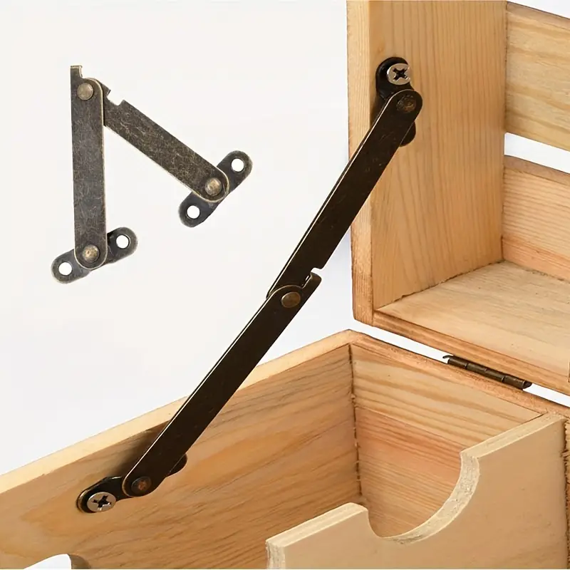 6Pcs Rustic Bronze Folding Lid Supports - Durable Hinges with ...