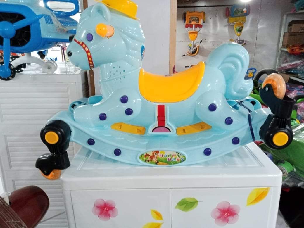 Baby Rocking & Riding Horse 100% Premium Plastic Quality ( 2 In 1 Ride ...