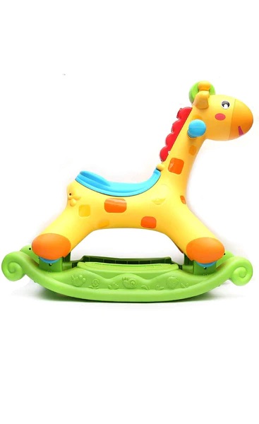 BABY KIDS RIDE GIRAFFE 2 in 1 PUSH RIDE /LEARNING FUN,ROCKING RIDE on ...